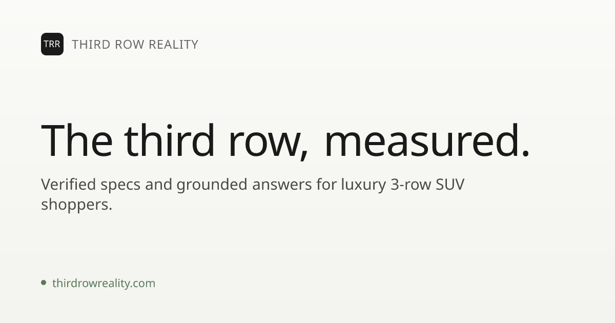 Third Row Reality — Ask anything about luxury 3-row SUVs
